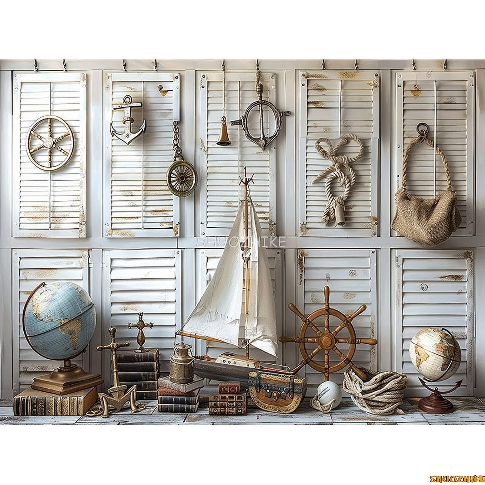 Navigation Star Sailboat Photography Backdrops Birthday Party r Global ...