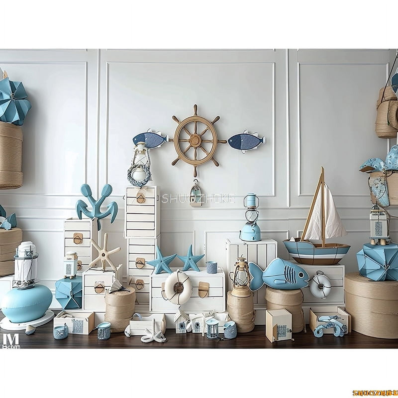 Navigation Star Sailboat Photography Backdrops Birthday Party r Global ...