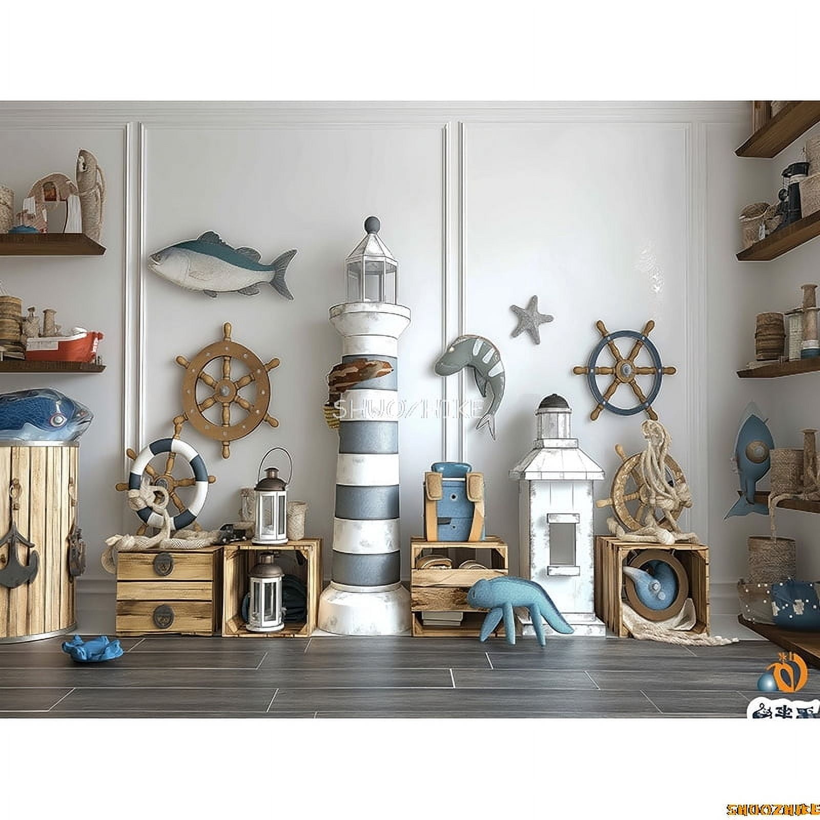 Navigation Star Sailboat Photography Backdrops Birthday Party r Global ...