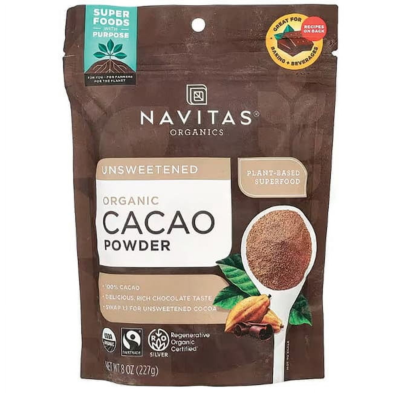 Navitas Naturals Organic Cacao Powder, 8 Ounce Pouch - Walmart.com