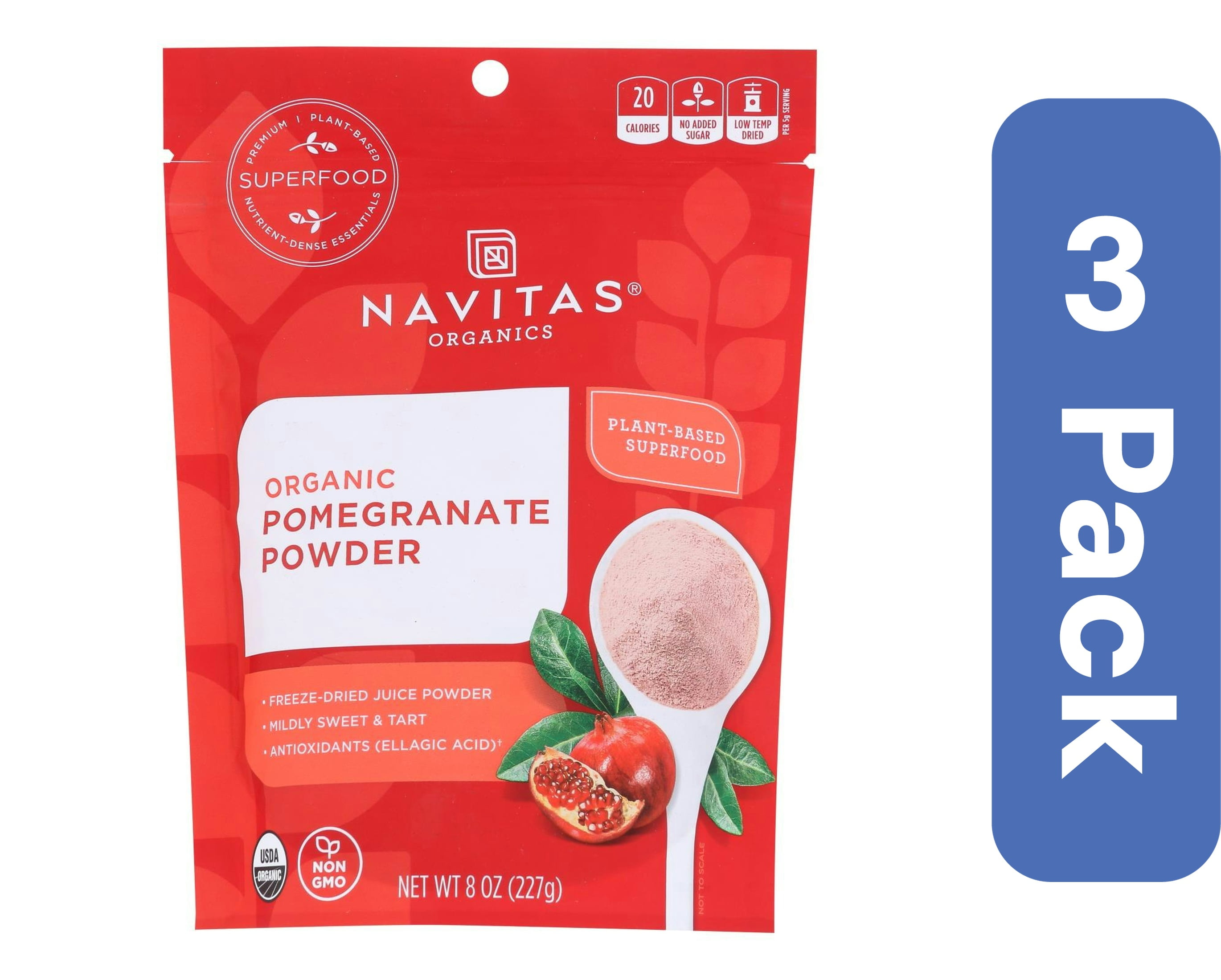 Navitas Organic Pomegranate Powder 8 oz (Pack of 3) - Walmart.com