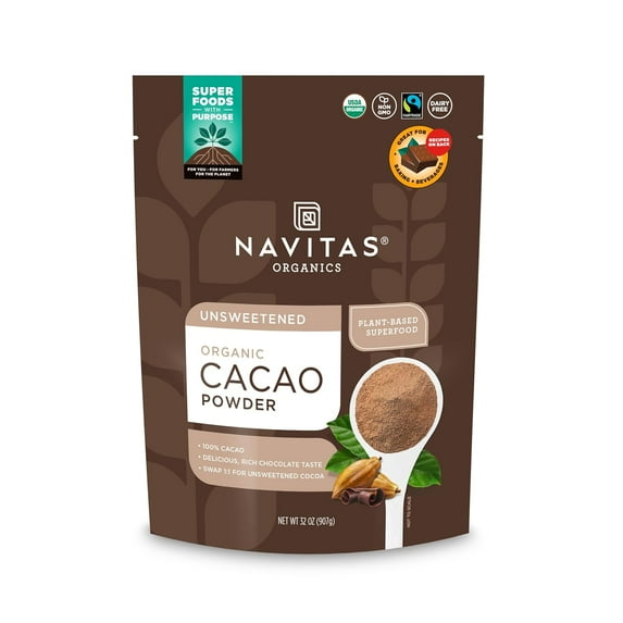 Navitas Organics Organic Cacao Powder, Regenerative Organic Certified ...