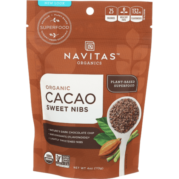 Navitas Organics Organic Sweet Chocolate Nibs 4 oz - Walmart.com