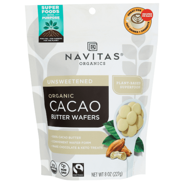Navitas Organics Organic Unsweetened Cacao Butter Wafers 8 oz - Pack of 2 - Walmart.com