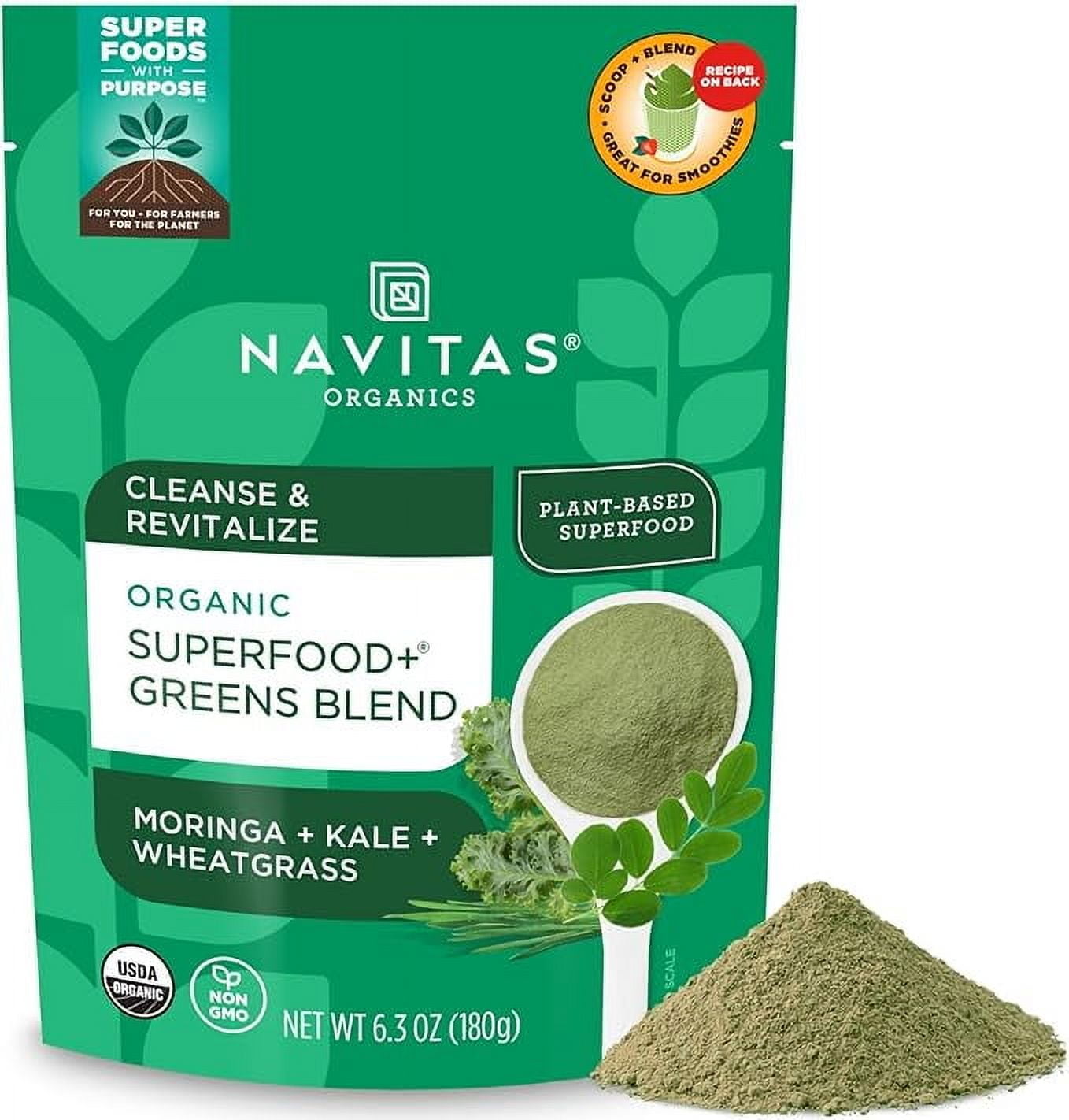 Navitas Organics Superfood+ Greens Blend for Detox Support (Moringa ...