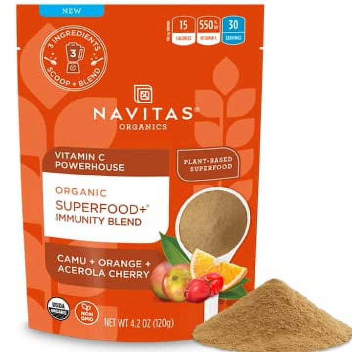 Navitas Organics Superfood+ Immunity Blend (Camu + Orange + Acerola ...