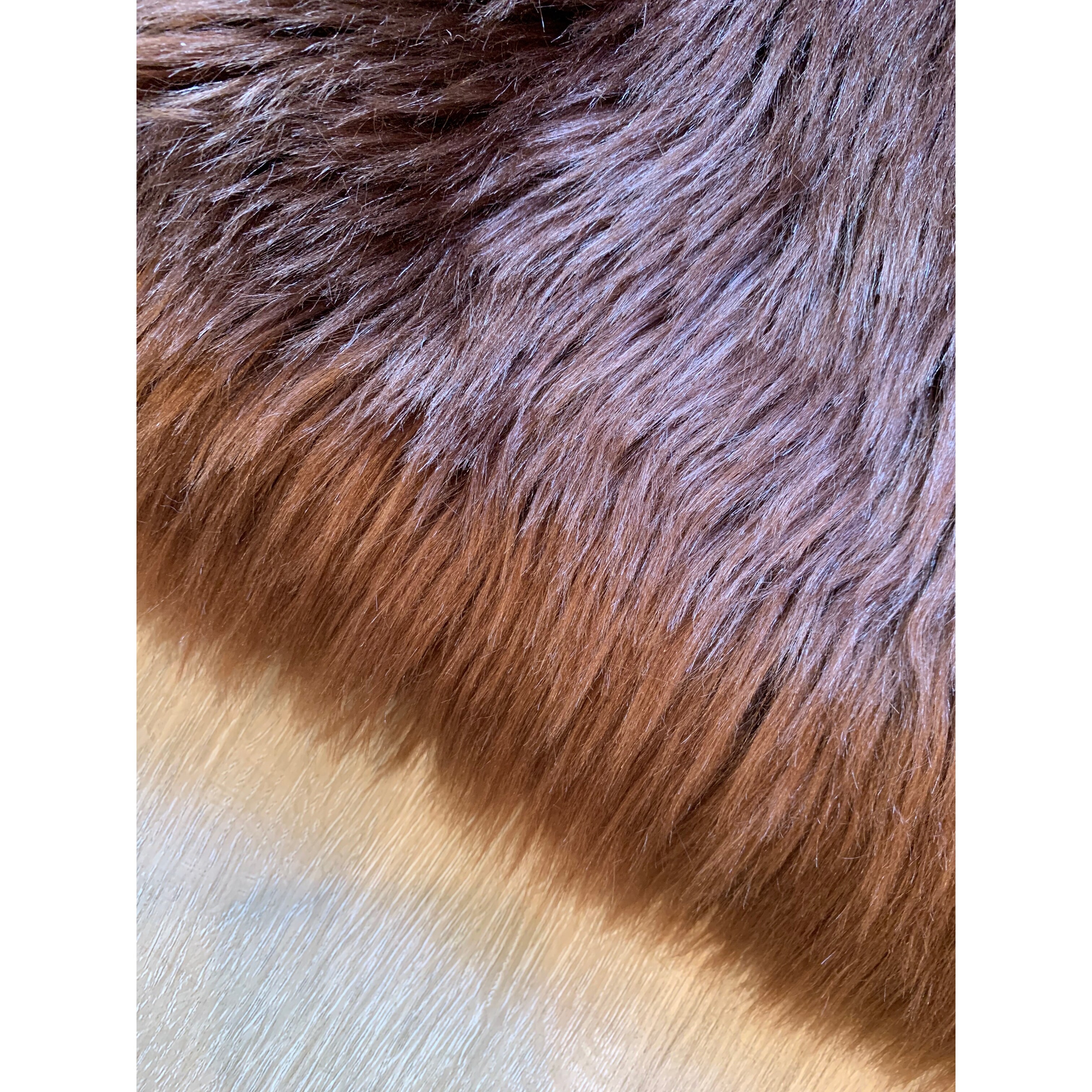 Navitz Ovella Home Premium Faux Bearskin Pelt Area Rug Brown 3' x 5' 2 ...