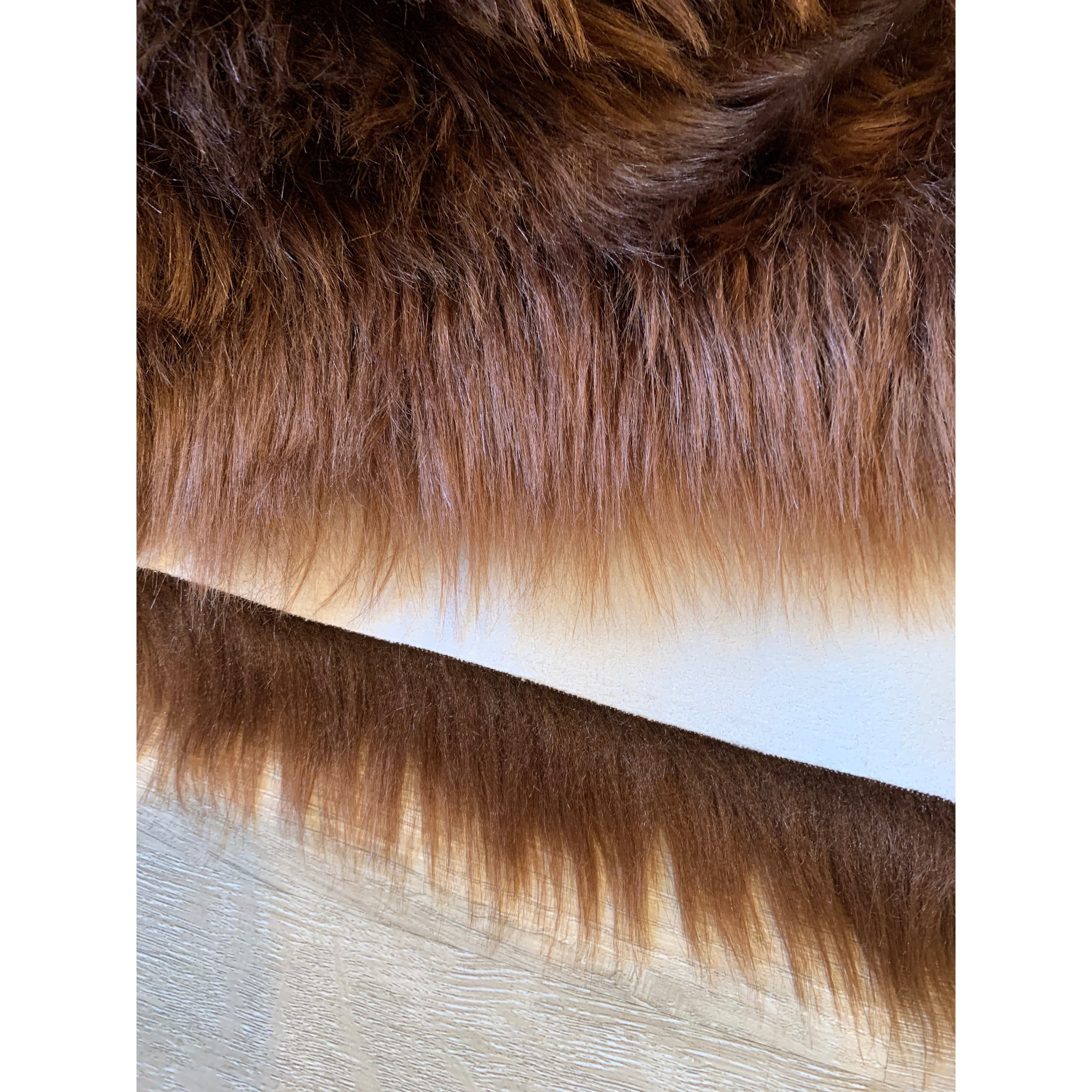 Navitz Ovella Home Premium Faux Bearskin Pelt Area Rug Brown 4' x 6' 3 ...