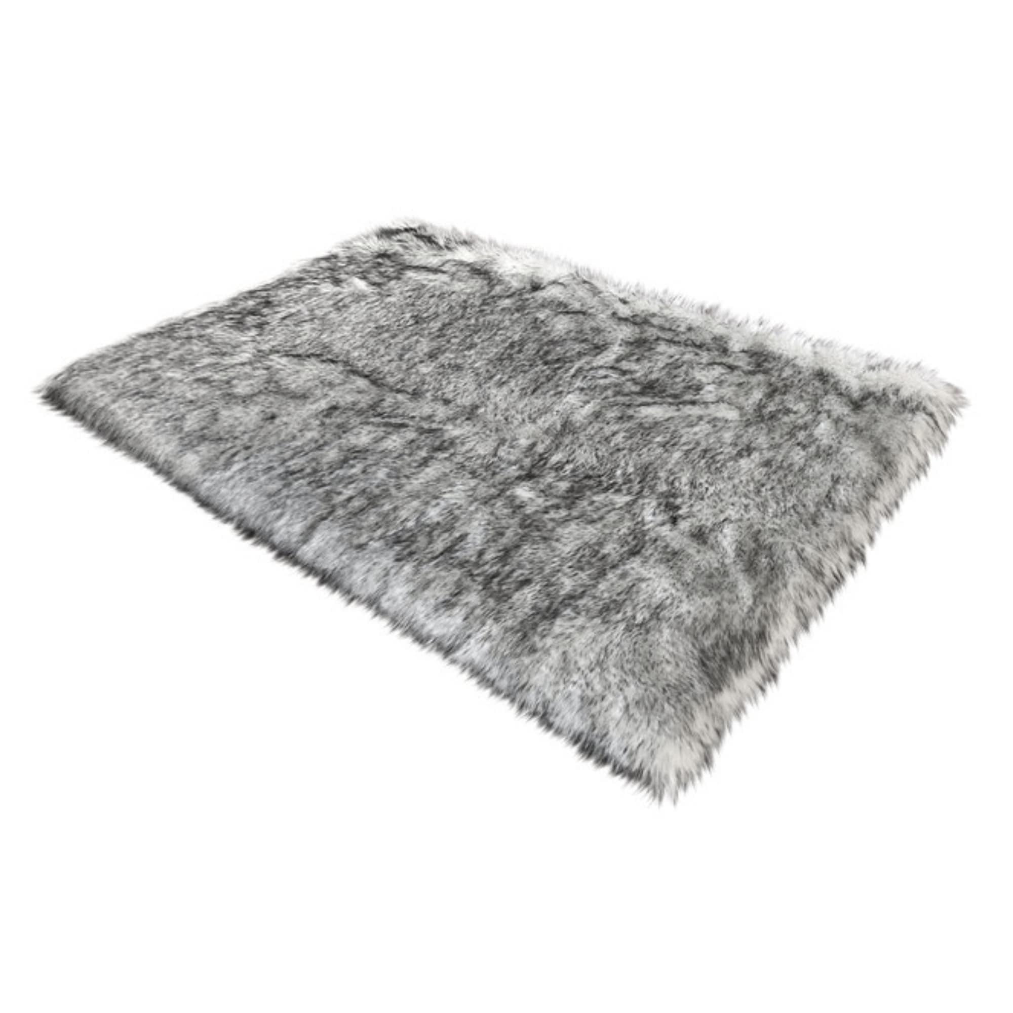 Navitz Ovella Home Premium Faux Sheepskin Shag Square Area Rug White ...
