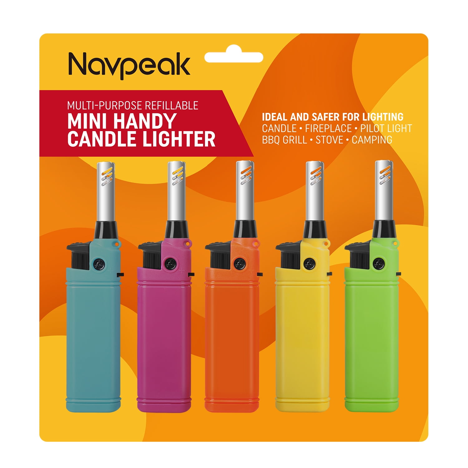 Navpeak Mini Candle Lighter, Multipurpose, Refillable, for Kitchen, BBQ ...