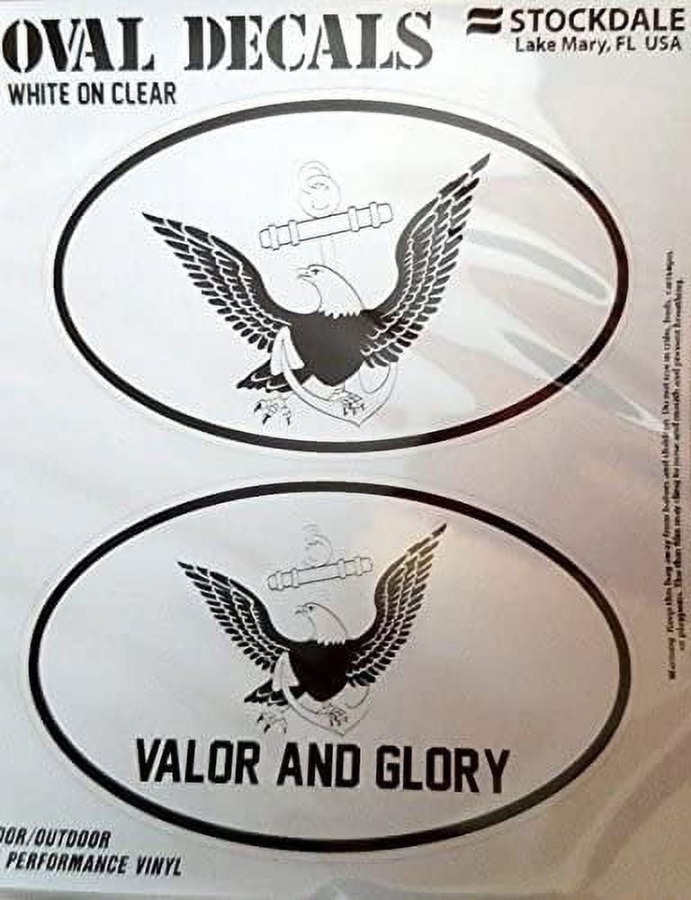 Navy 2-Pack Euro Style Oval Home Auto Decals Sticker United States US ...