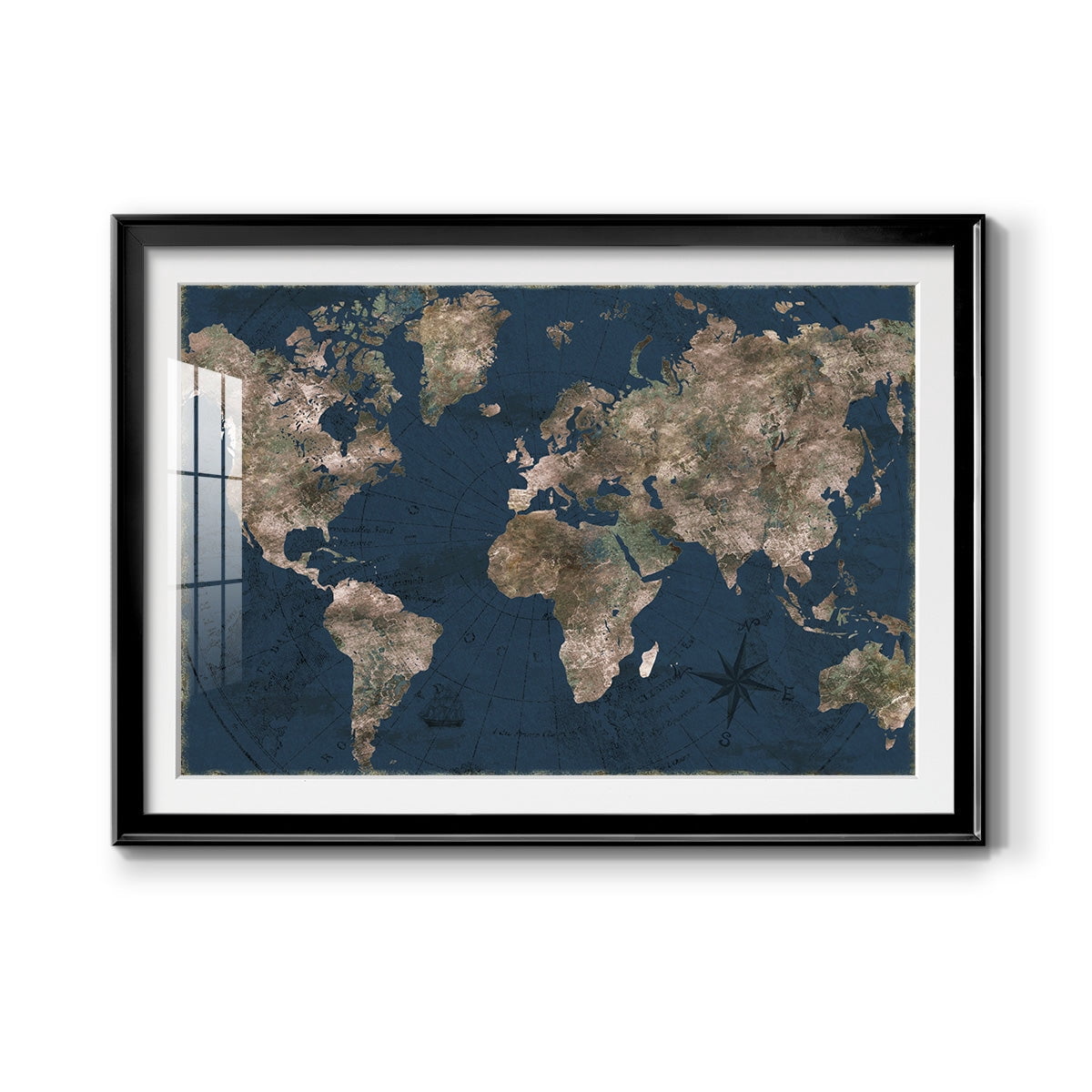 Navy Atlas Premium Framed Print - Ready to Hang - Walmart.com