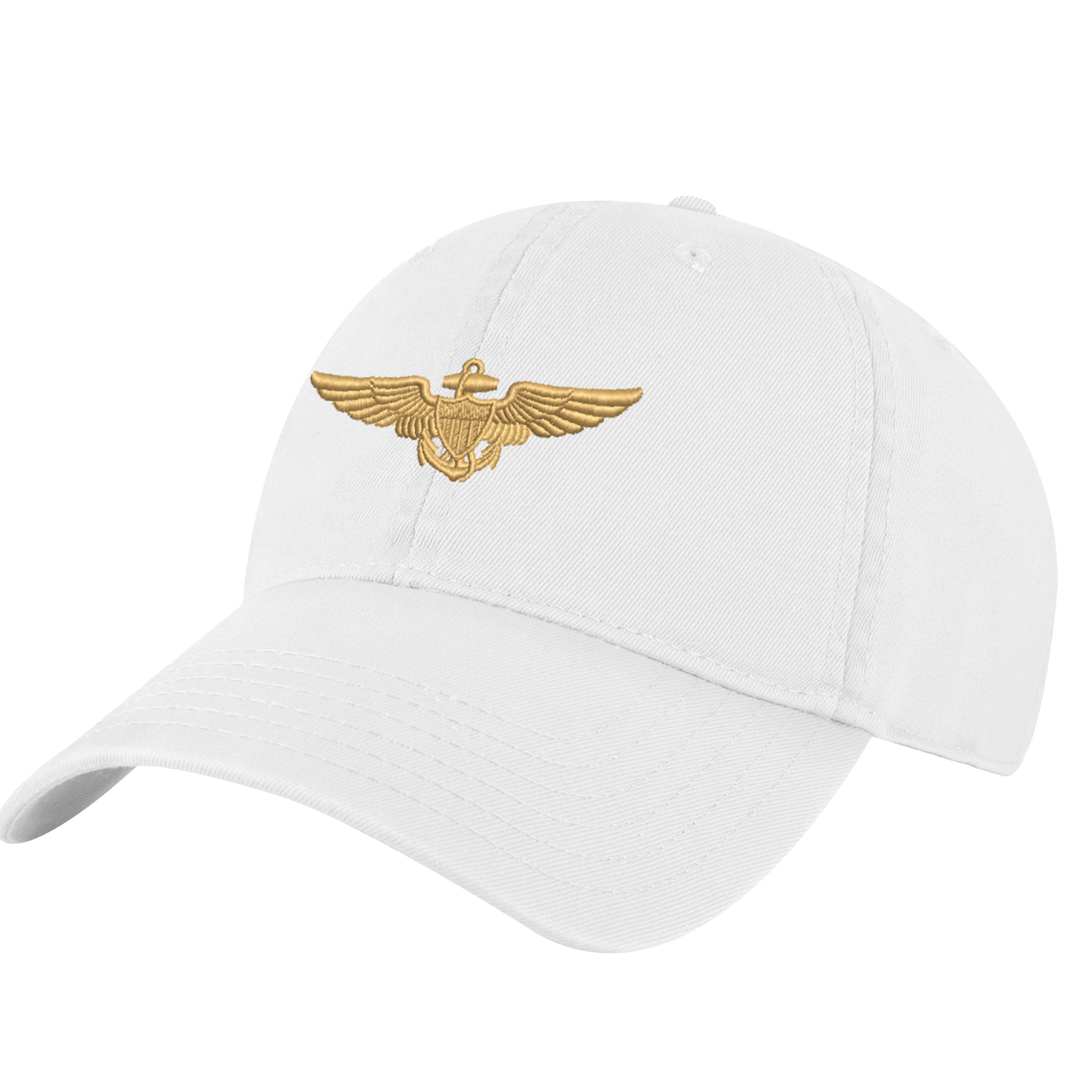 Navy Aviator Wings Baseball Cap - Pilot Hat - Military Flight Dad Cap ...