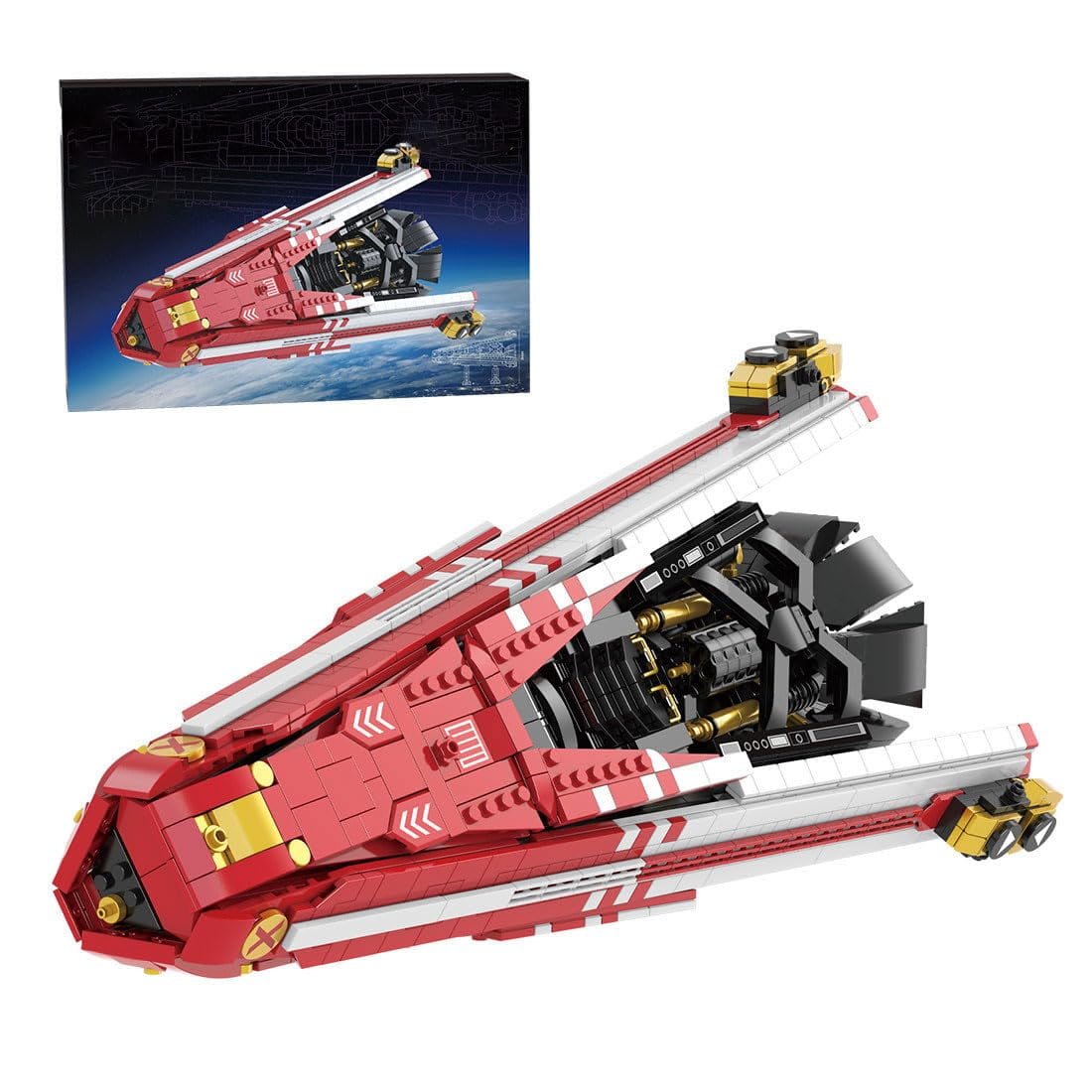 Navy Battership Spacecraft Building Blocks Set MOC Rockets Model ...