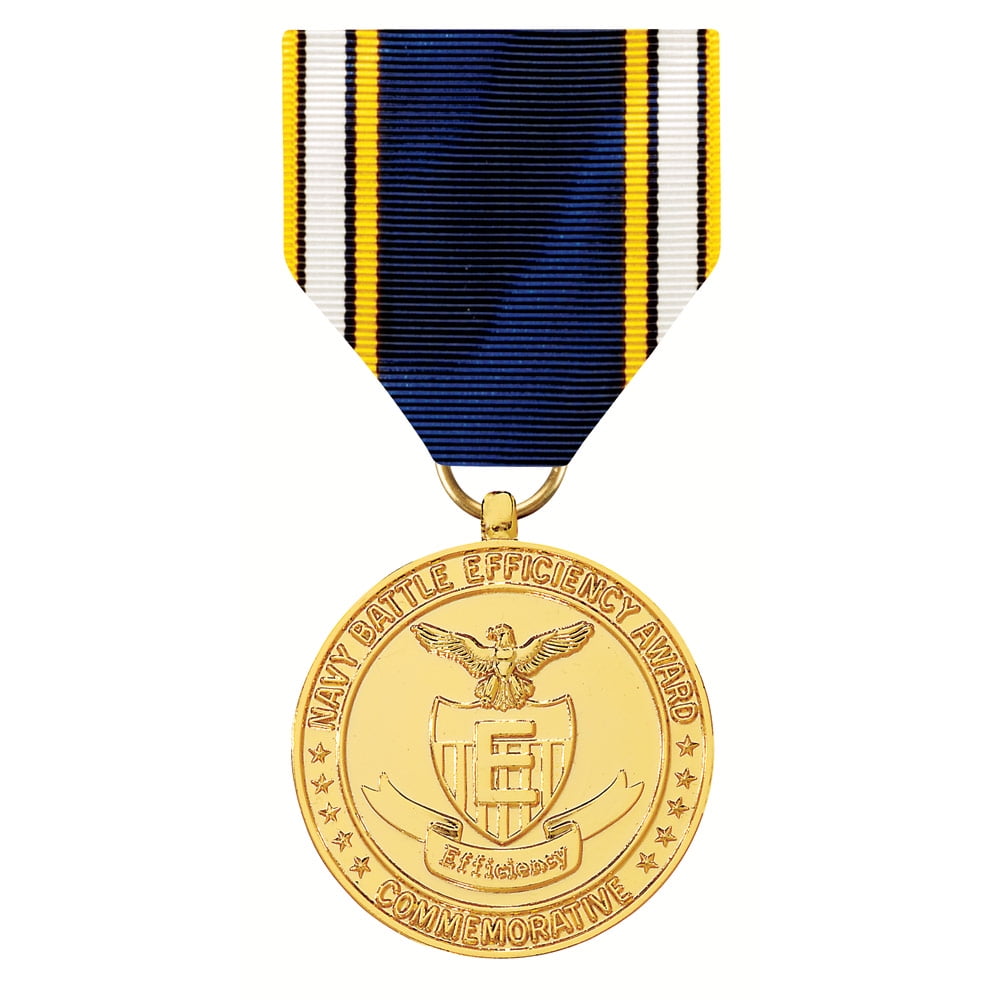 Navy Battle Efficiency Award Commemorative Medal Anodized - Walmart.com