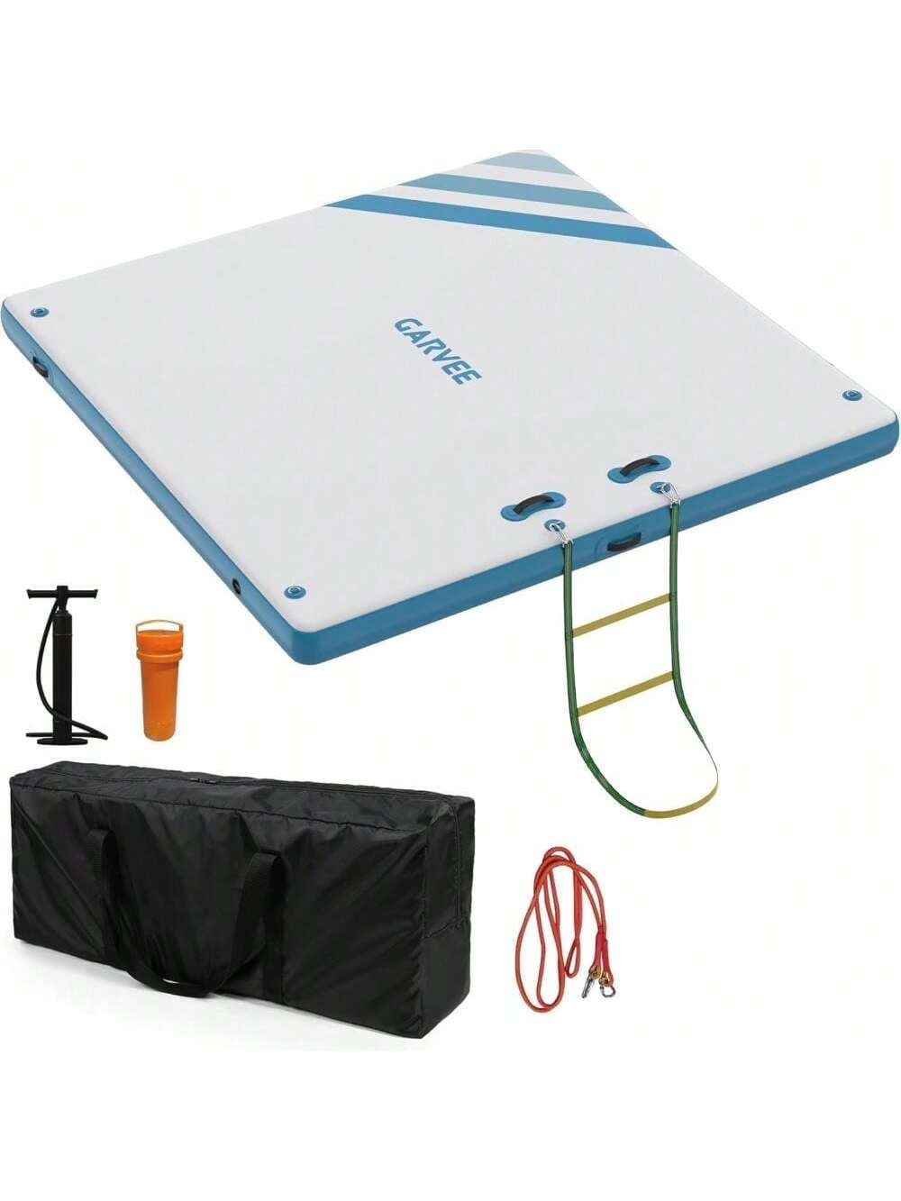 Navy Blue 6 X 5 Ft Inflatable Floating Dock, Swim Platform Floating ...