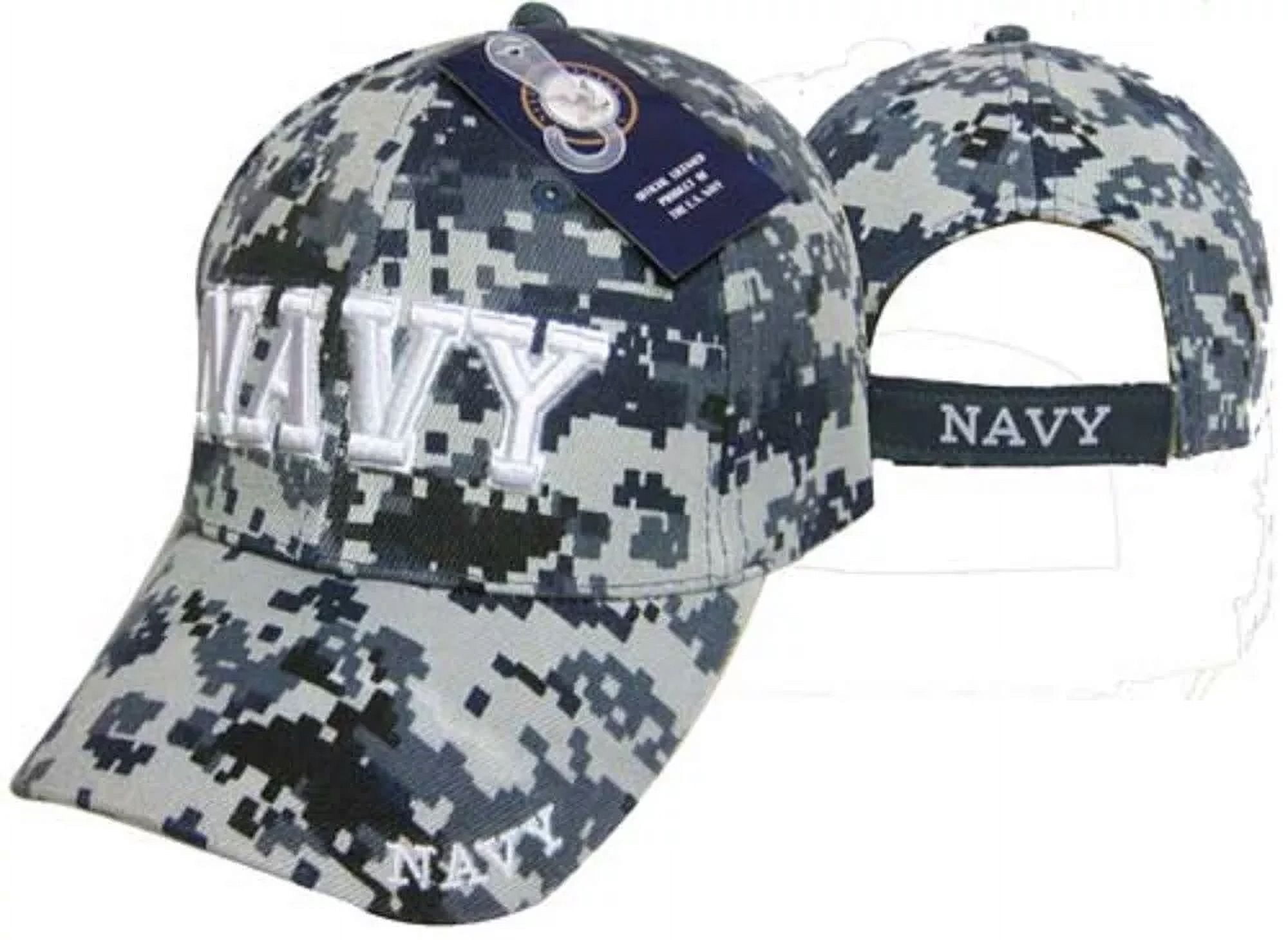Navy Blue ACU Camouflage Cap NWU 3-D Hat (OFFICIALLY LICENSED BY THE ...