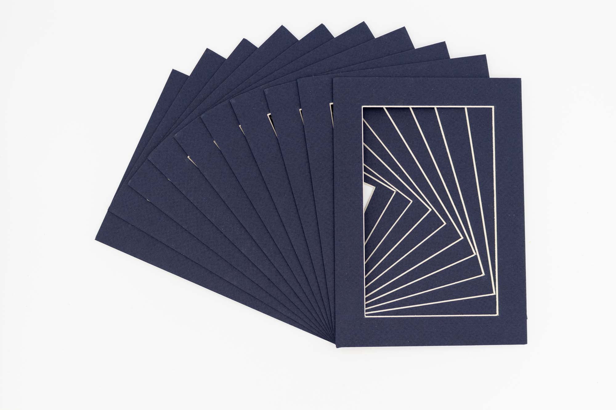 Navy Blue Acid Free 16x20 Picture Frame Mats with White Core Bevel Cut ...