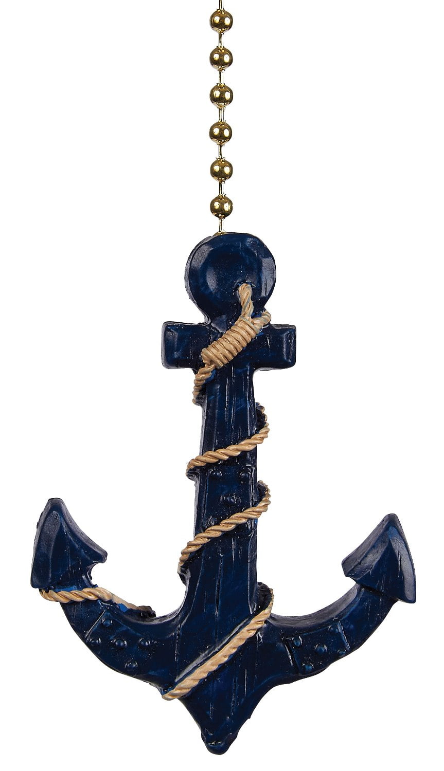 Navy Blue Anchor Ceiling Fan Light Dimensional Pull Resin - Walmart.com