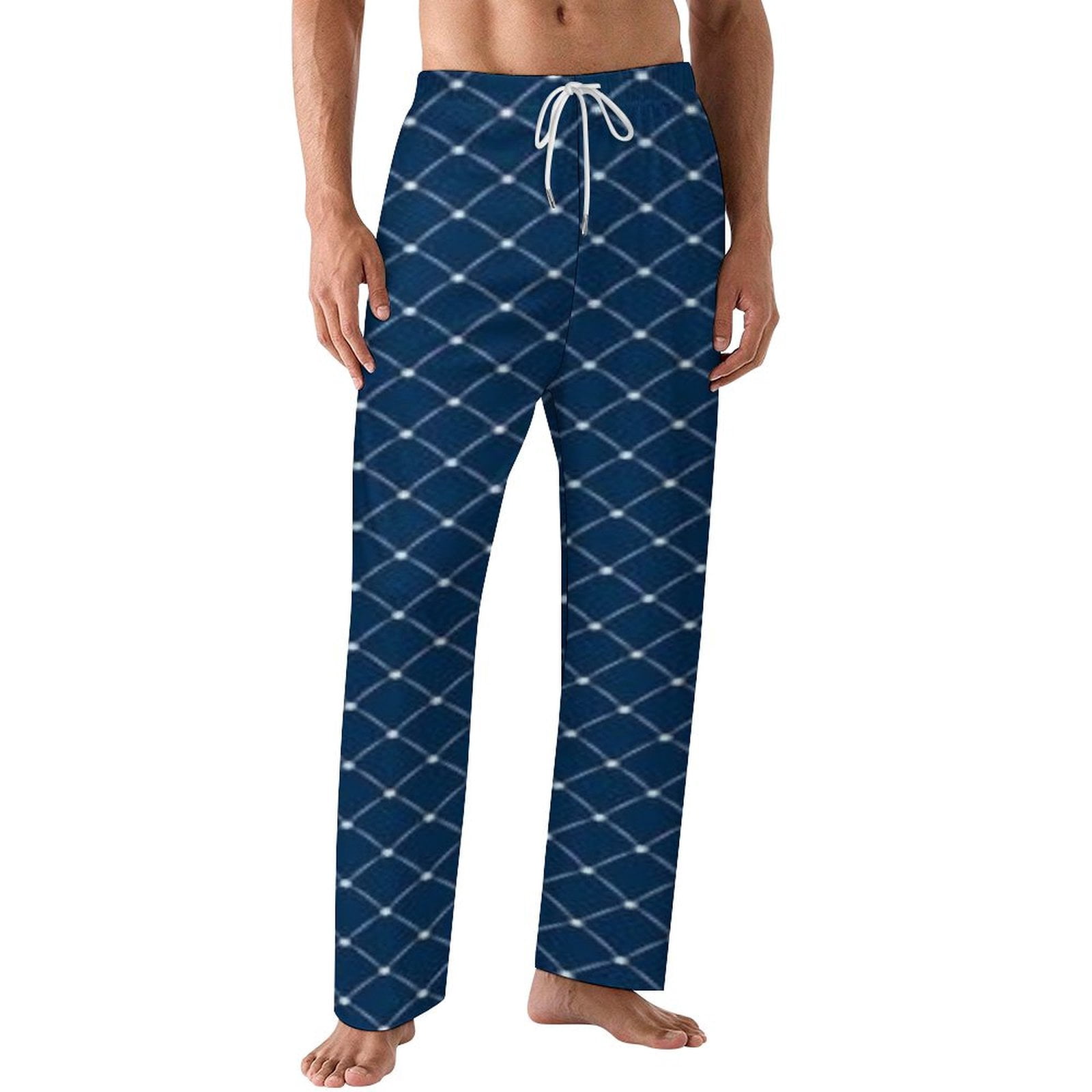 Navy Blue Anchor Mens Pajamas Pajama Pants Mens Sleepwear Lounge Sleep ...