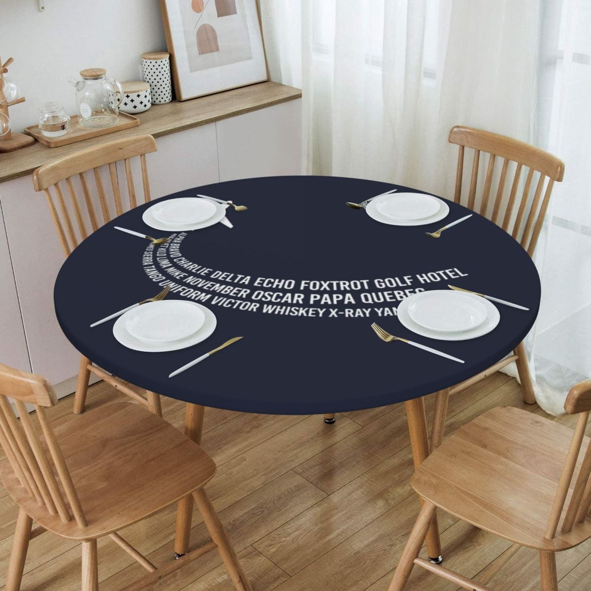 Navy Blue Angels Acrobat Planes Flying Straight Up Tablecloth Backed ...