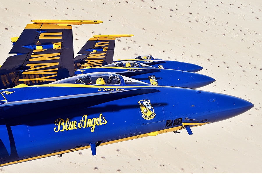Navy Blue Angels Perform Diamond Echelon Parade Style - B - 12x18 Inch ...