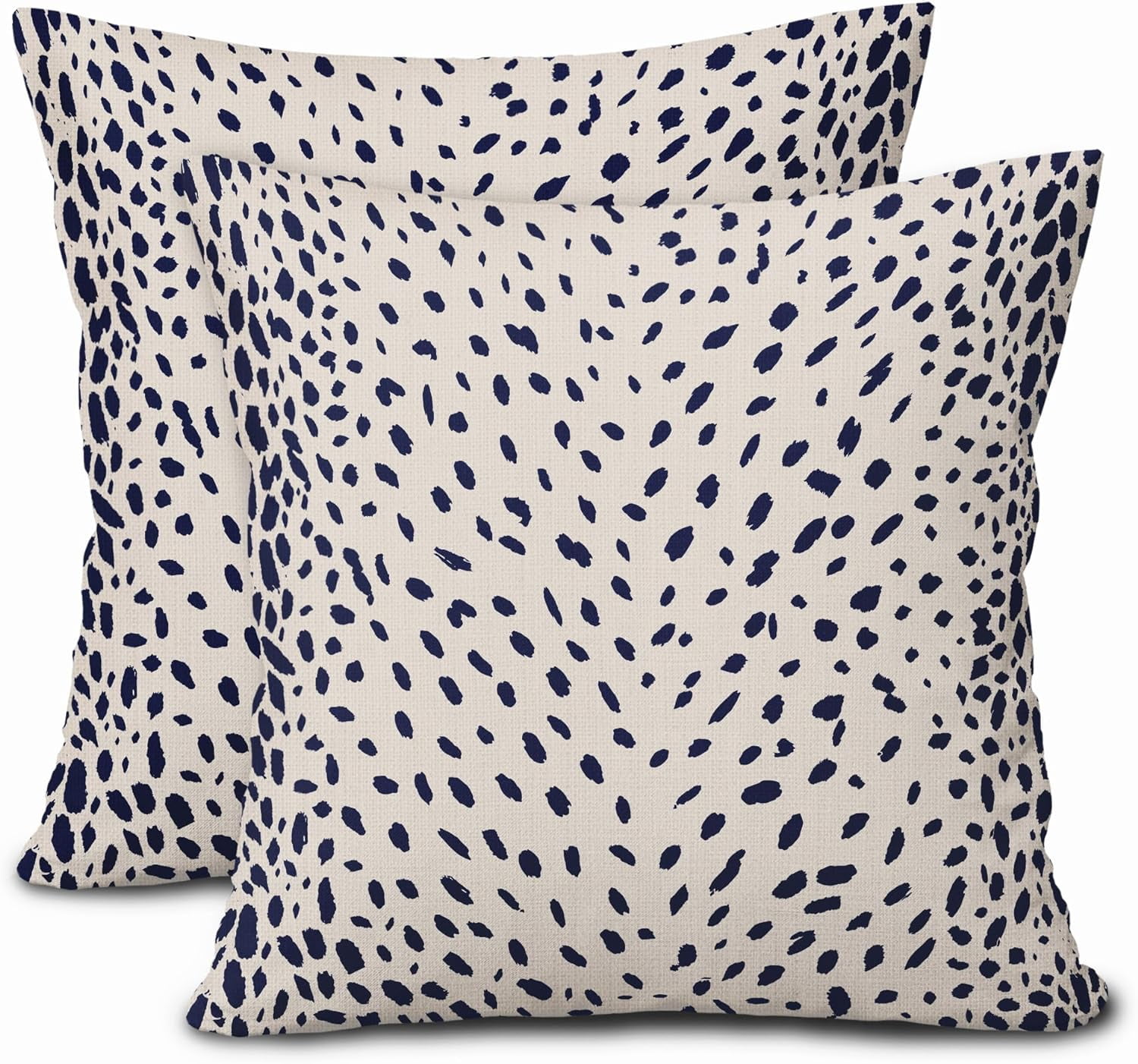 Navy Blue Antelope Pillow Covers 20X20 Inch Neutral Animal Faux Fawn Decorative Pillow Cases ...