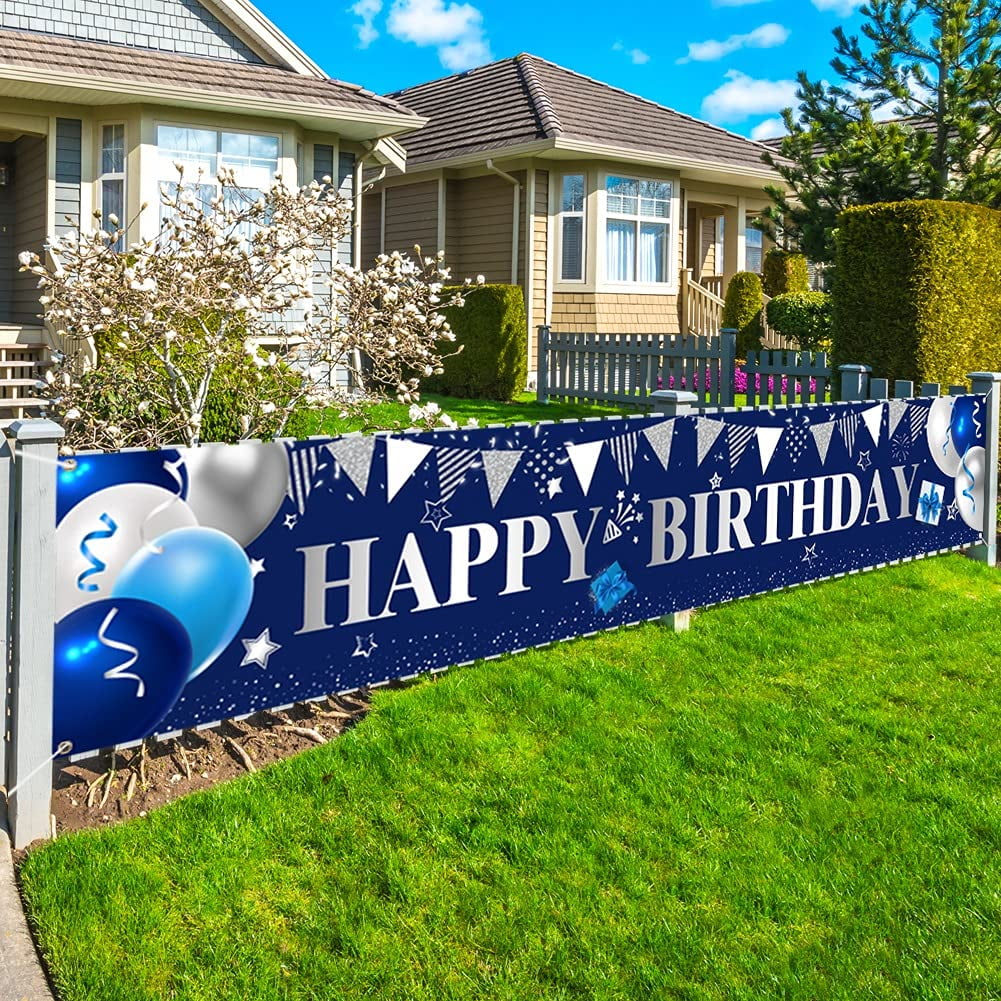 Navy Blue Birthday Banners for Outside Happy Birthday Banners ...
