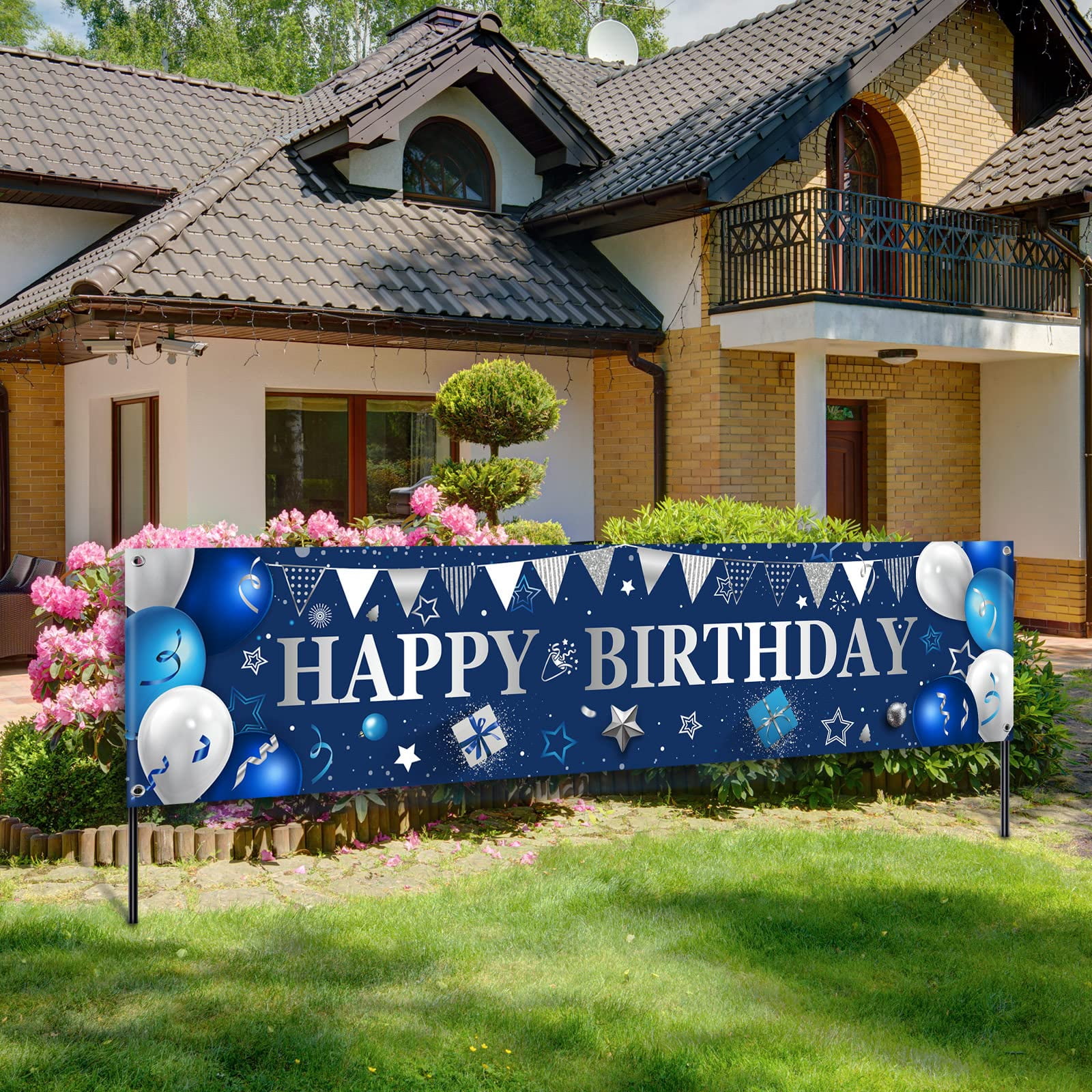 Navy Blue Birthday Banners for Outside Happy Birthday Banners ...