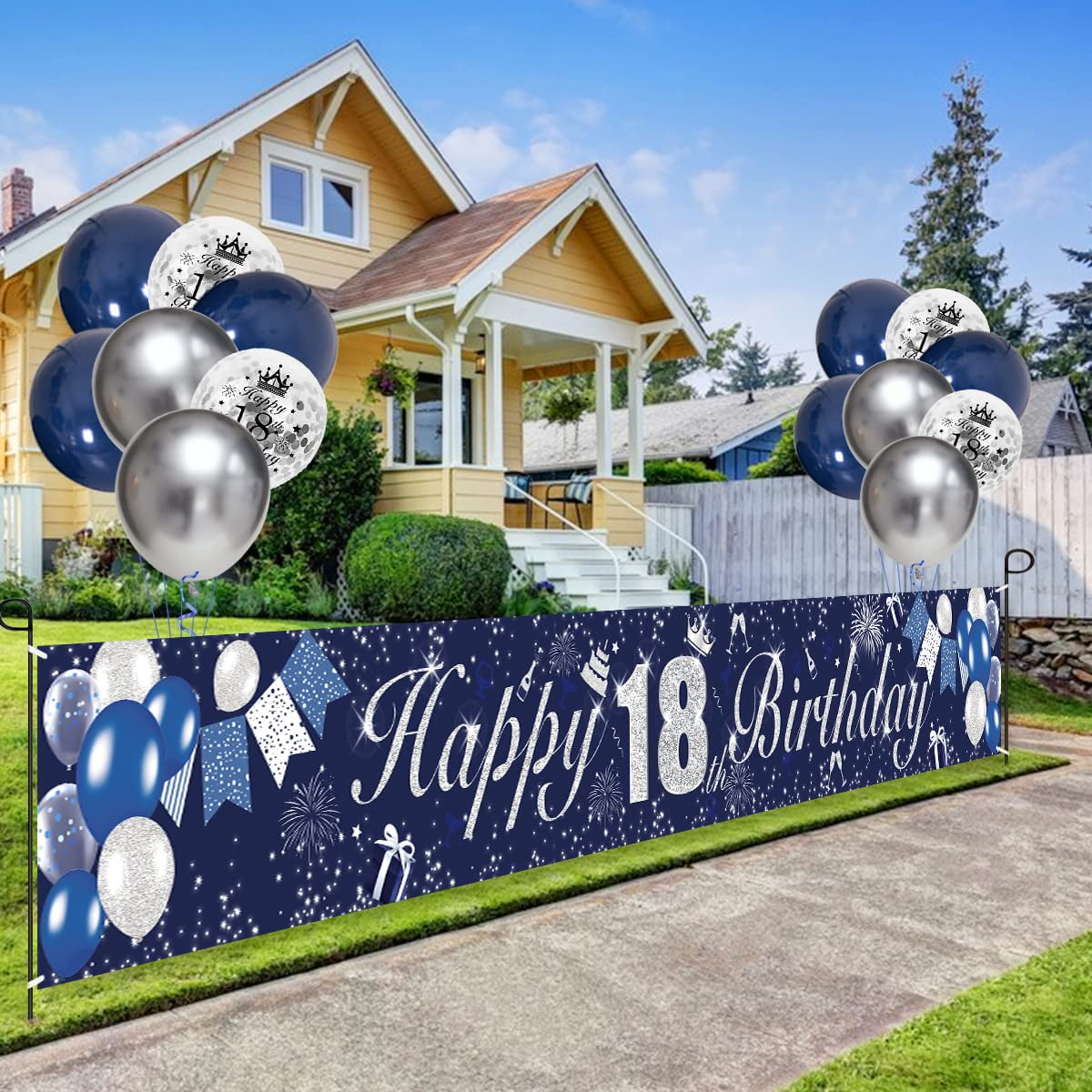 Navy Blue Birthday Banners for Outside Happy Birthday Banners ...