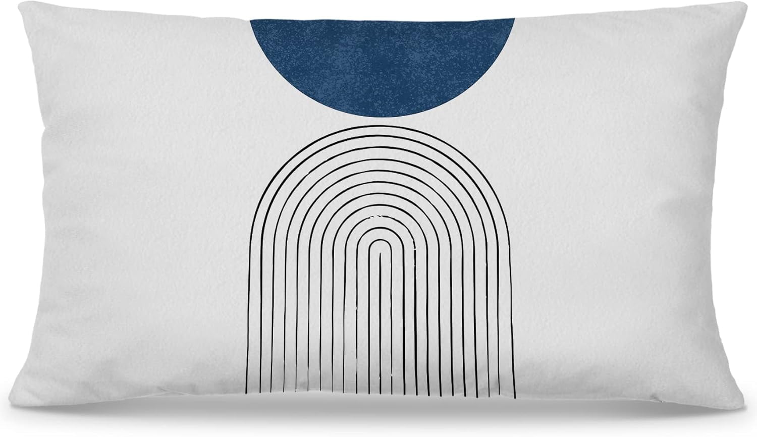 Navy Blue Boho Pillow Covers 12x20, Boho Pillow Cases, Mid Century ...