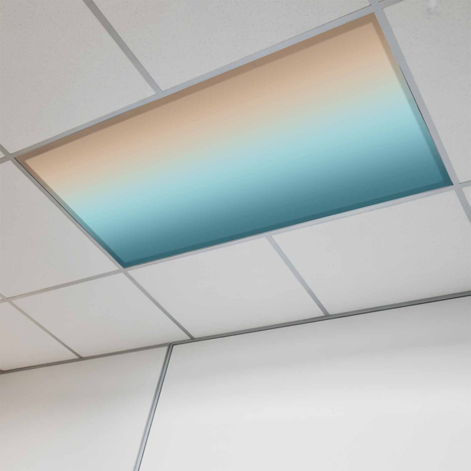 Navy Blue Brown Ombre Fluorescent Light Covers, Teal Gradient Color ...