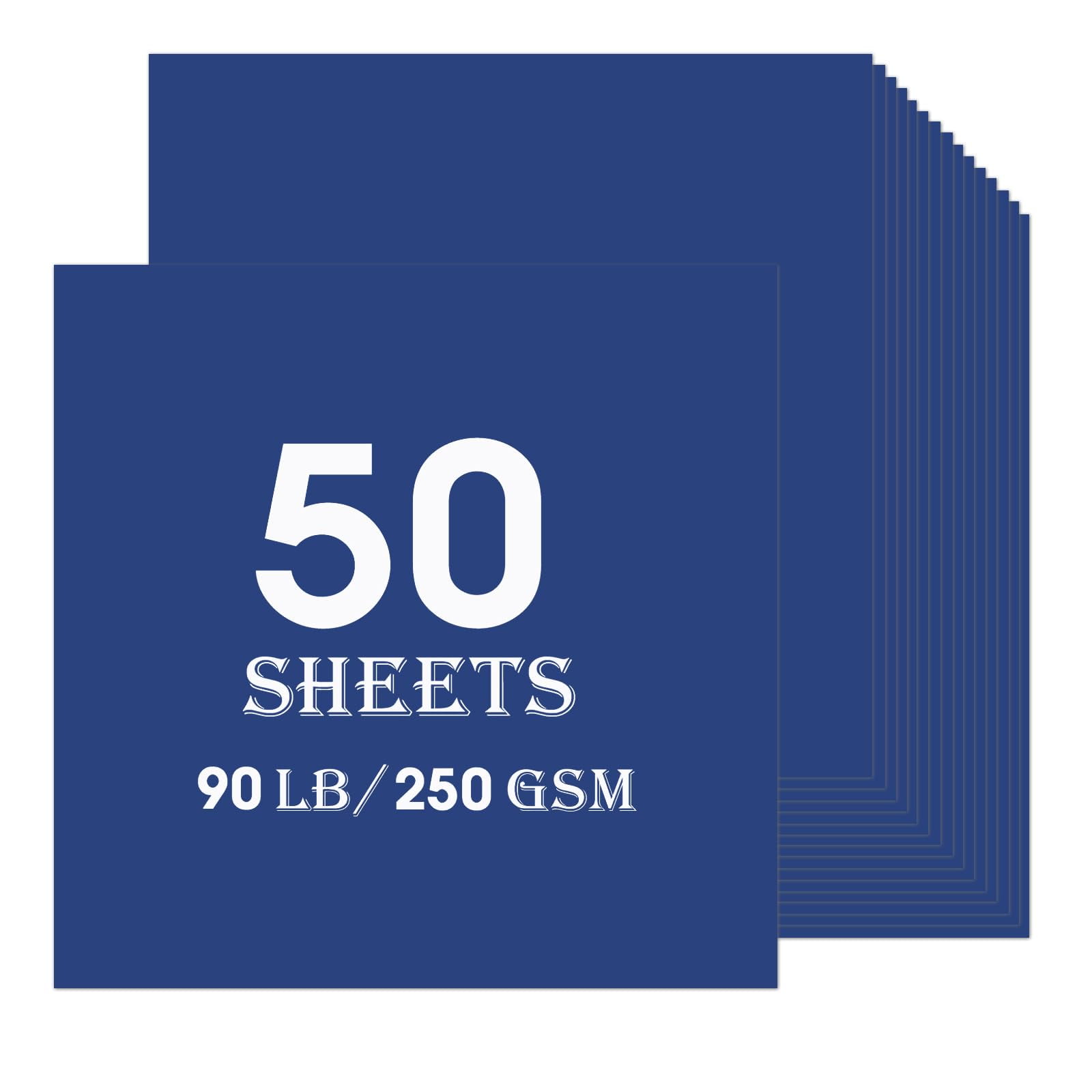 Navy Blue Cardstock 50 MFF30 sheets, 12” x 12” Cardstock Paper Bulk ...