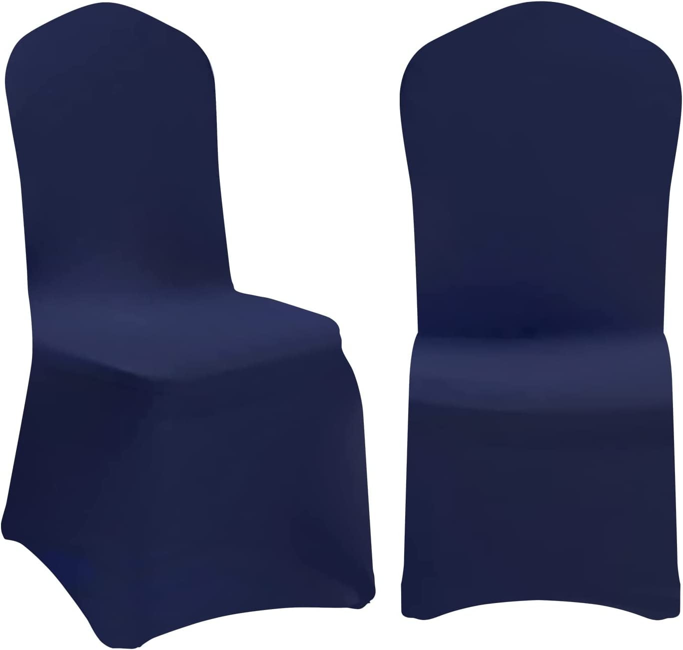 Navy Blue Chair Covers 20 Pcs Spandex Stretch Universal Standard Seat ...