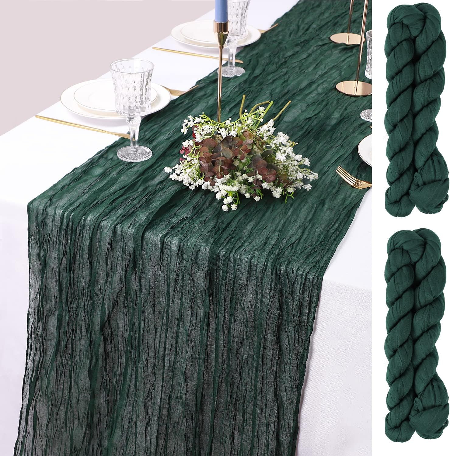 Navy Blue Cheesecloth Table Runner 3.3ft Long Gauze Table Runner Rustic ...