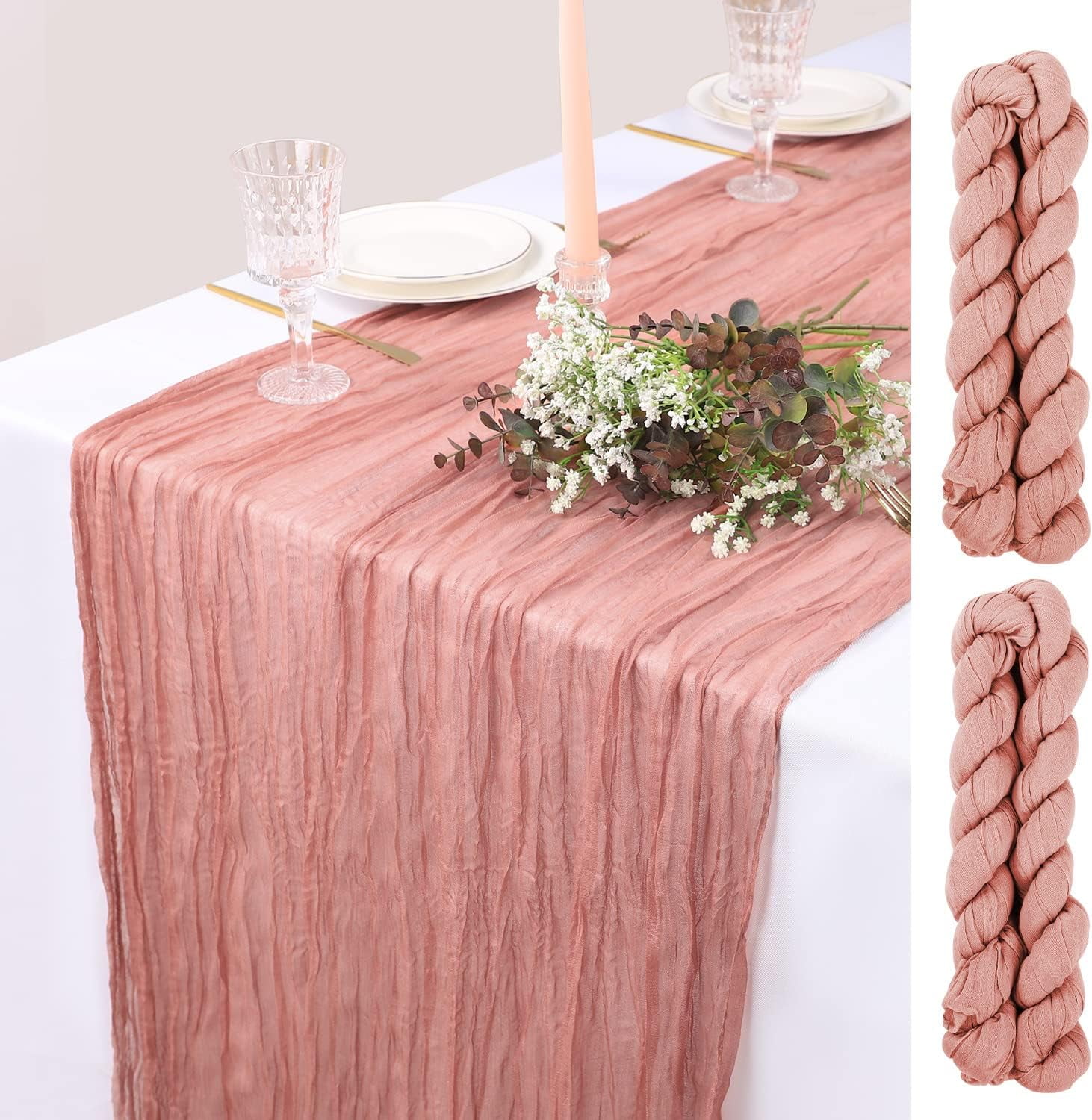 Navy Blue Cheesecloth Table Runner 3.3ft Long Gauze Table Runner Rustic ...