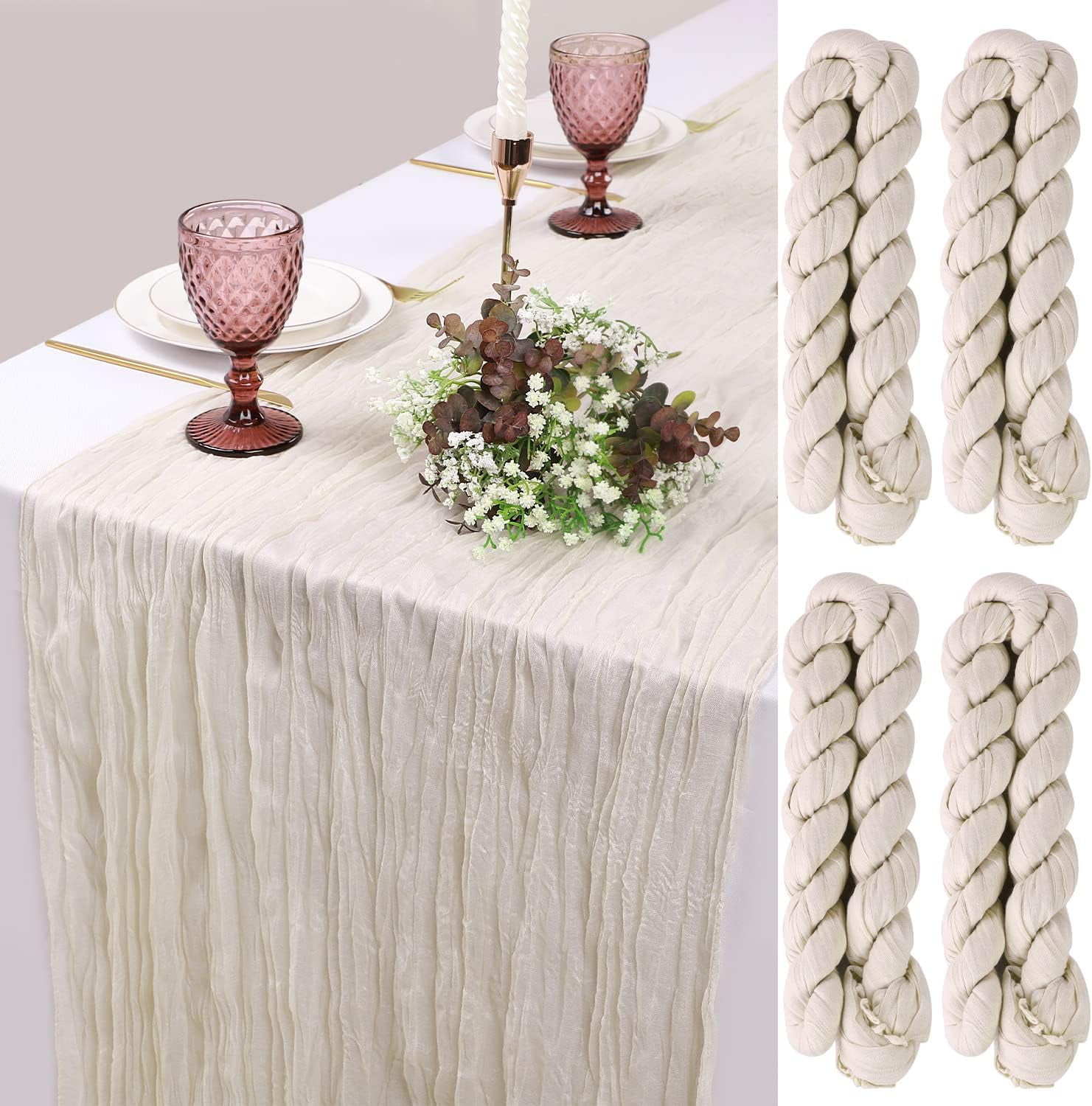 Navy Blue Cheesecloth Table Runner 3.3ft Long Gauze Table Runner Rustic ...