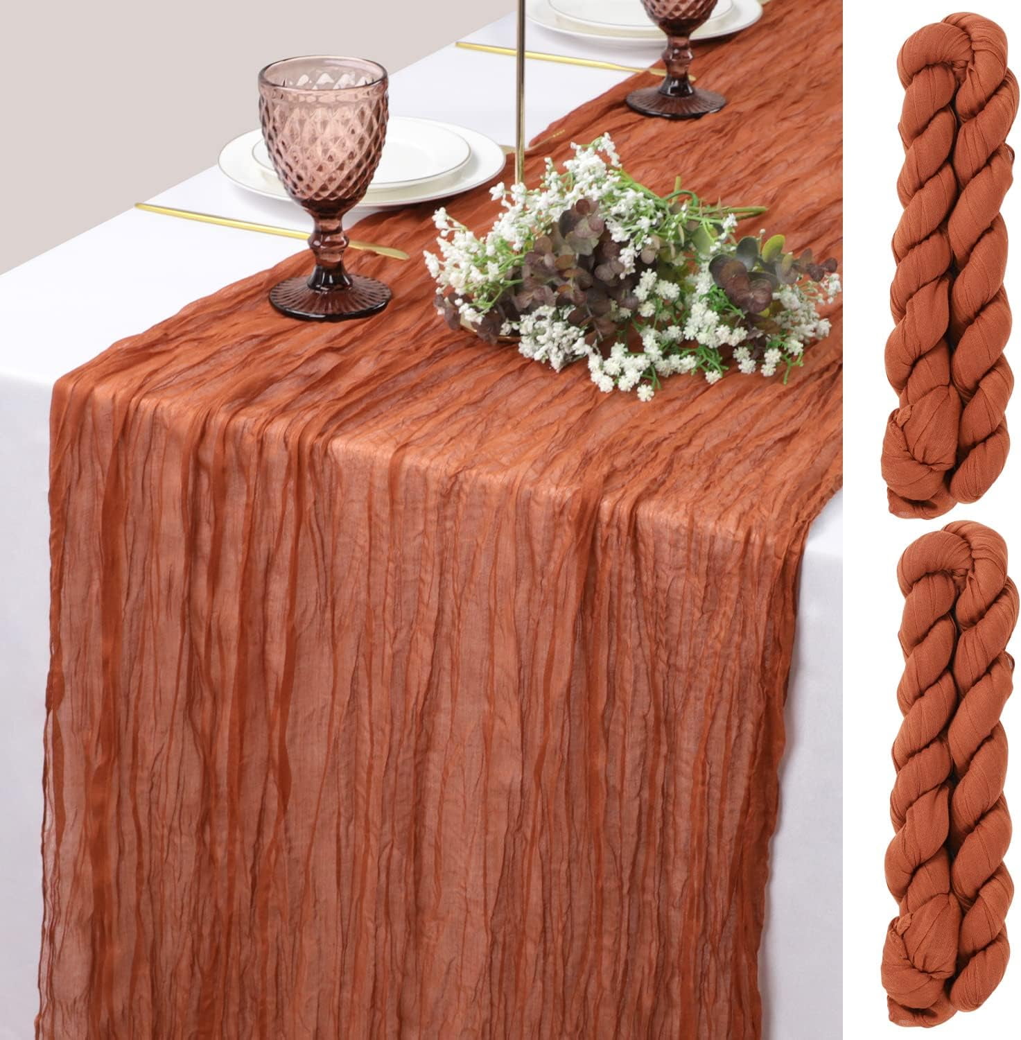 Navy Blue Cheesecloth Table Runner 3.3ft Long Gauze Table Runner Rustic ...