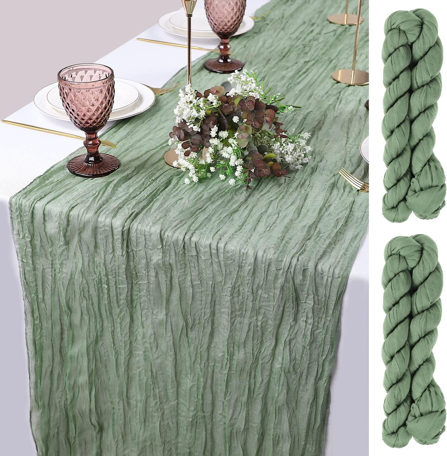 Navy Blue Cheesecloth Table Runner 3.3ft Long Gauze Table Runner Rustic ...