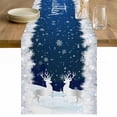 Navy Blue Christmas Table Runner 90 Inches Long Farmhouse Dress Scarves ...