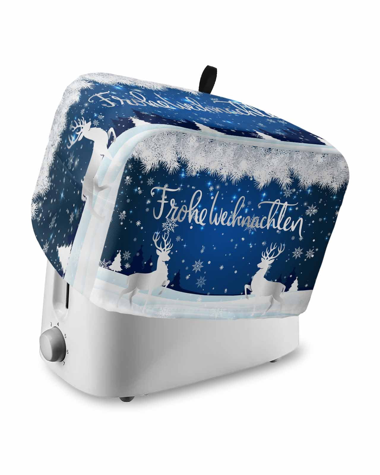Navy Blue Christmas Toaster Cover 2 Slice, Small Kitchen Appliance ...