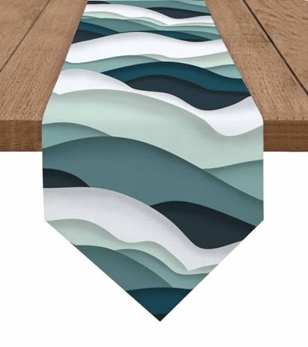 Navy Blue Cotton and Linen Triangle Table Runners Dresser Scarves Table ...