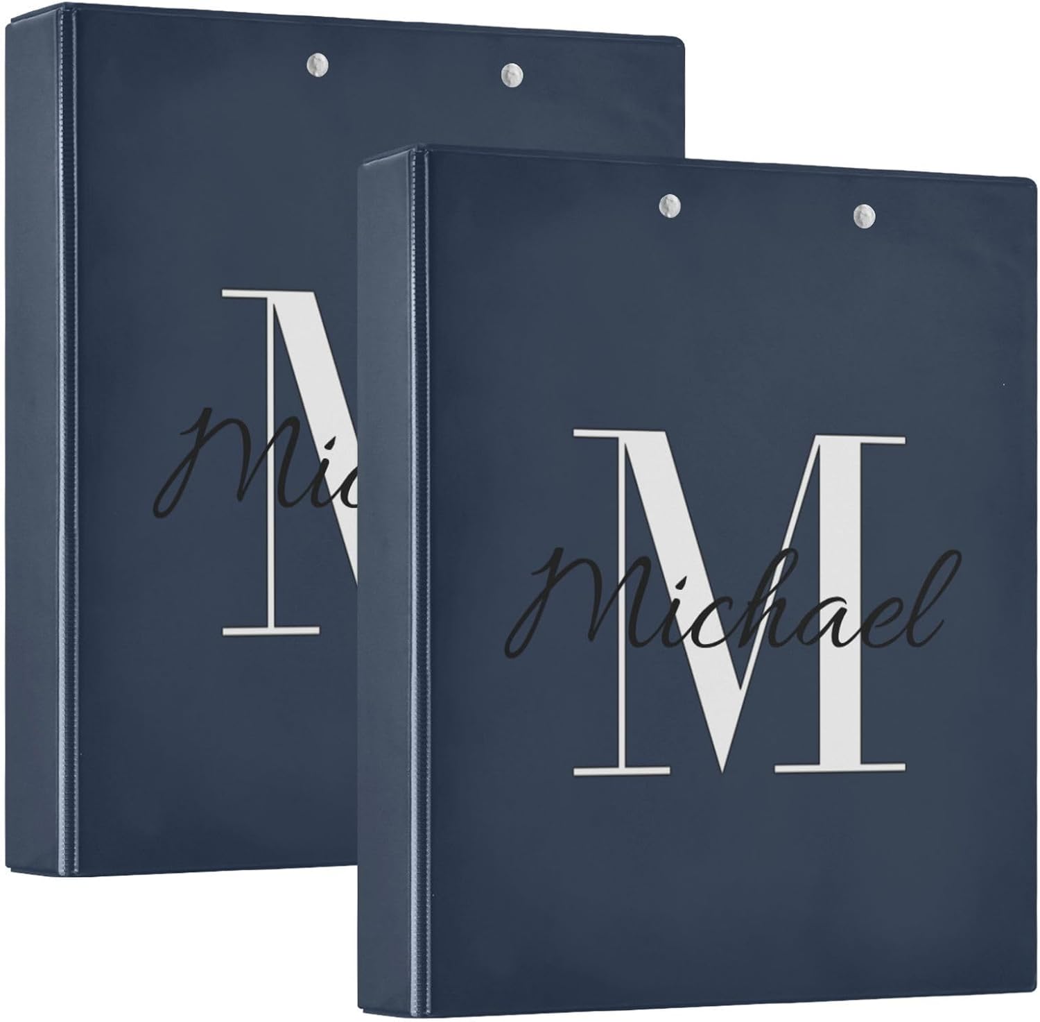 Navy Blue Custom Binder With Name Personalized 3 Ring Binders 1.5 Inch ...