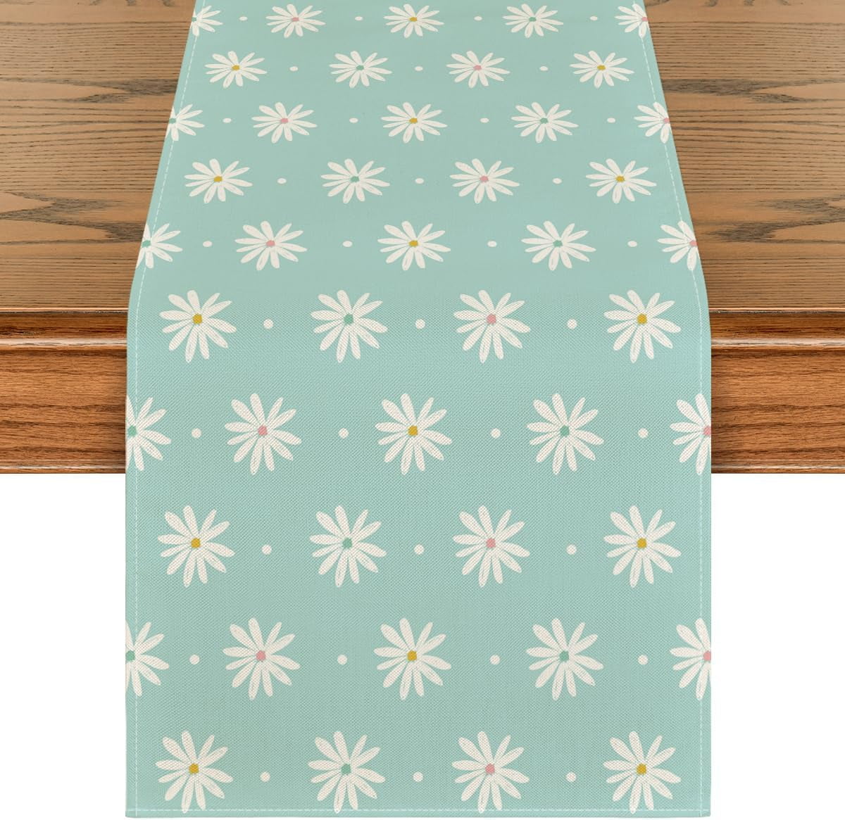Navy Blue Daisy Flowers Summer Linen Table Runners Seasonal Spring ...