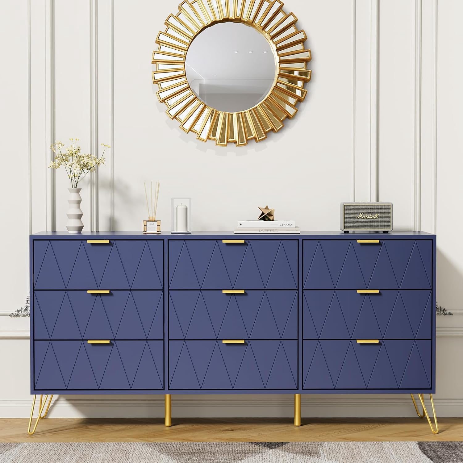 Navy Blue Dressers For Bedroom