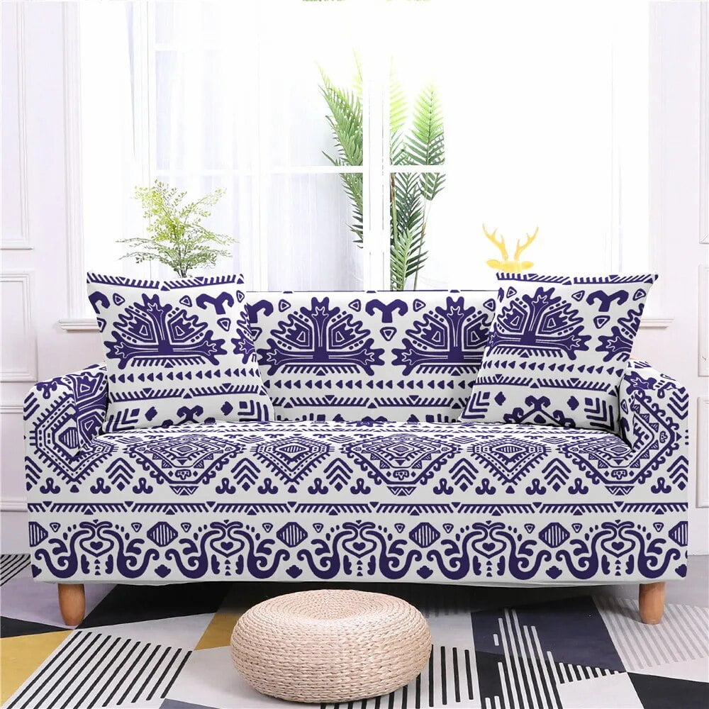 Navy Blue Exotic Amorous Feelings Bohemian Ethnic Style Sofa Cover Sofa ...