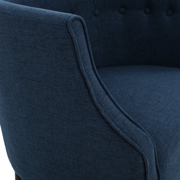 Navy Blue Fabric Club Chair, Tonal Piping, 27" x 30.5" - Walmart.com