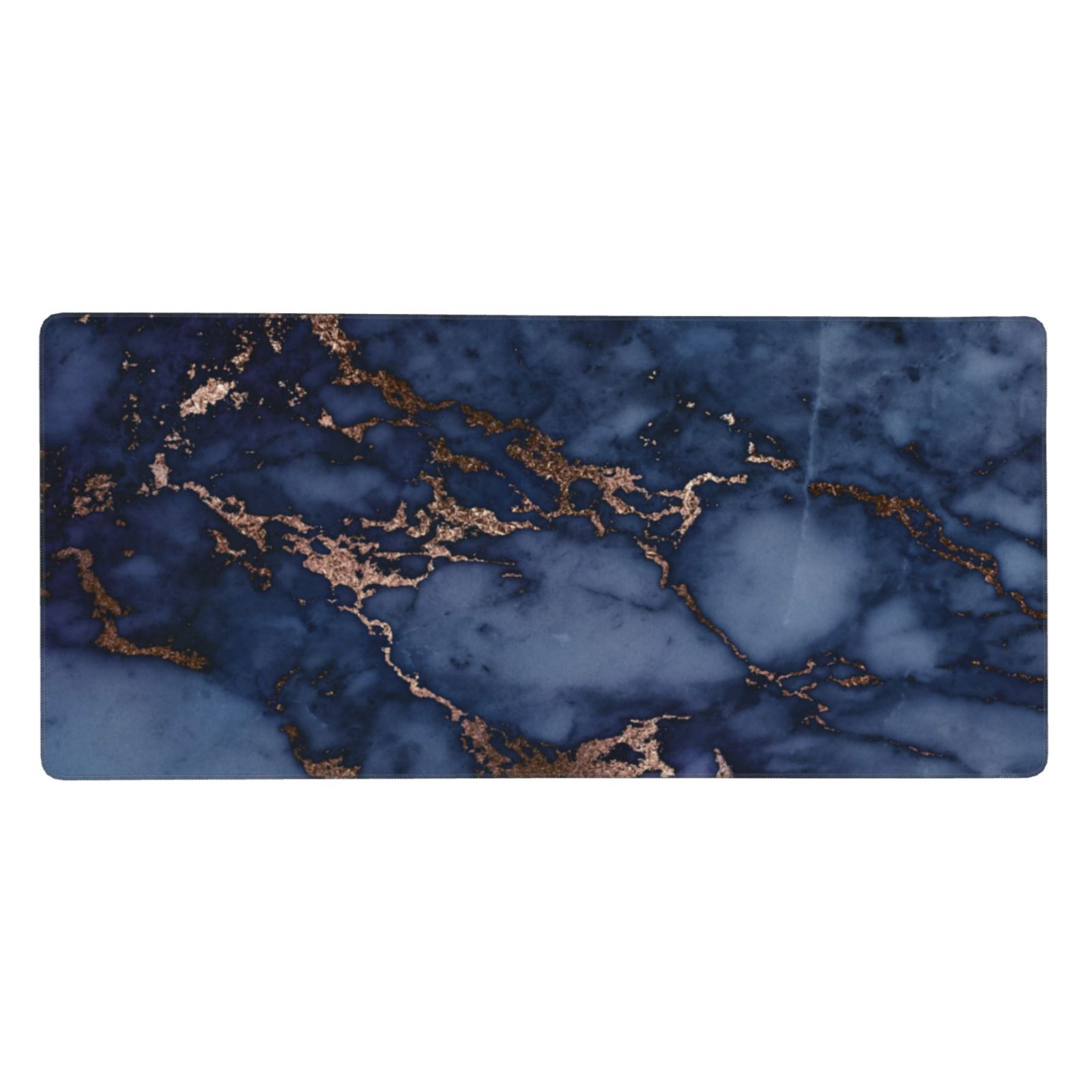 Navy Blue & Faux Copper Marble Pattern Mousepad Large Mouse Pad Desk ...