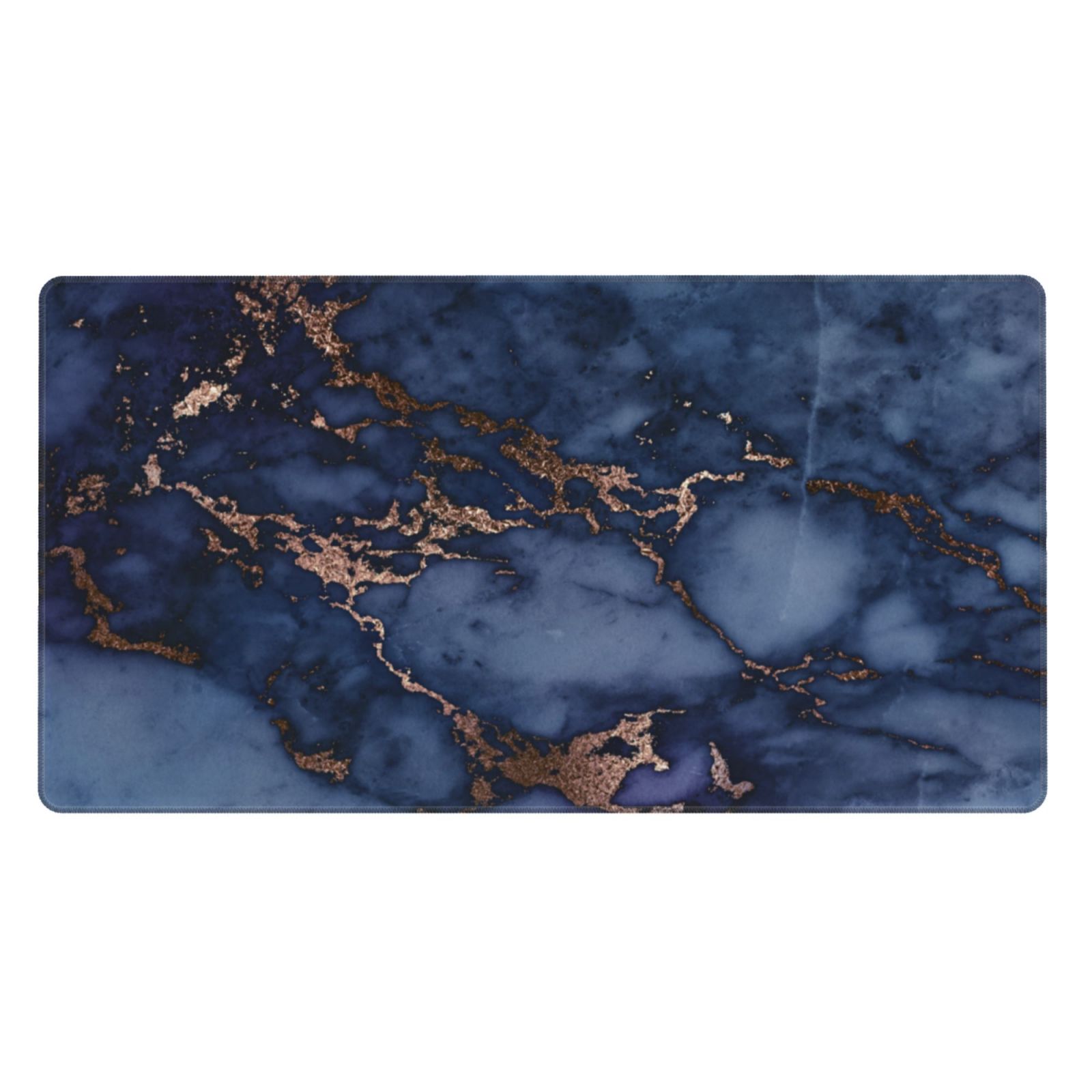 Navy Blue & Faux Copper Marble Pattern Mousepad Large Mouse Pad Desk ...