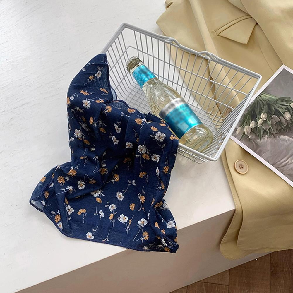 Navy Blue Floral Small Floral Summer Sunscreen Mask Full Face Anti ...